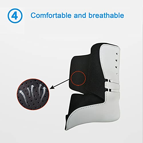 Adjustable Lace Up Ankle Brace, Strong Ankle Brace Sports Protection Breathable Adjustable Fastener Stable Support Practical for Sports for Ankle Injuries(Left foot, L)