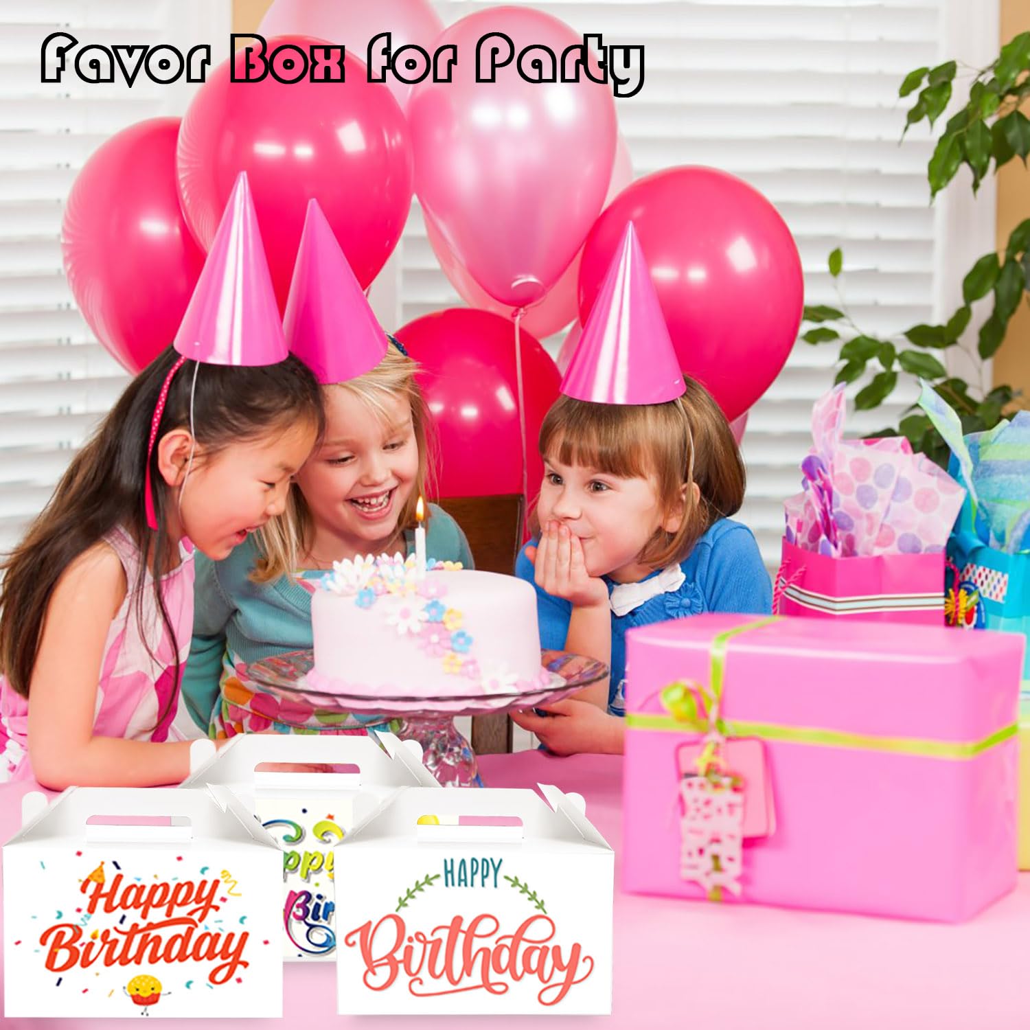 Unarty Large Gable Boxes, 30 Pcs 9 x 6 x 6 Inch White Cardboard Treat Boxes for Gift, Party Favor Boxes for Wedding, Baby Shower, Birthday and Other Events