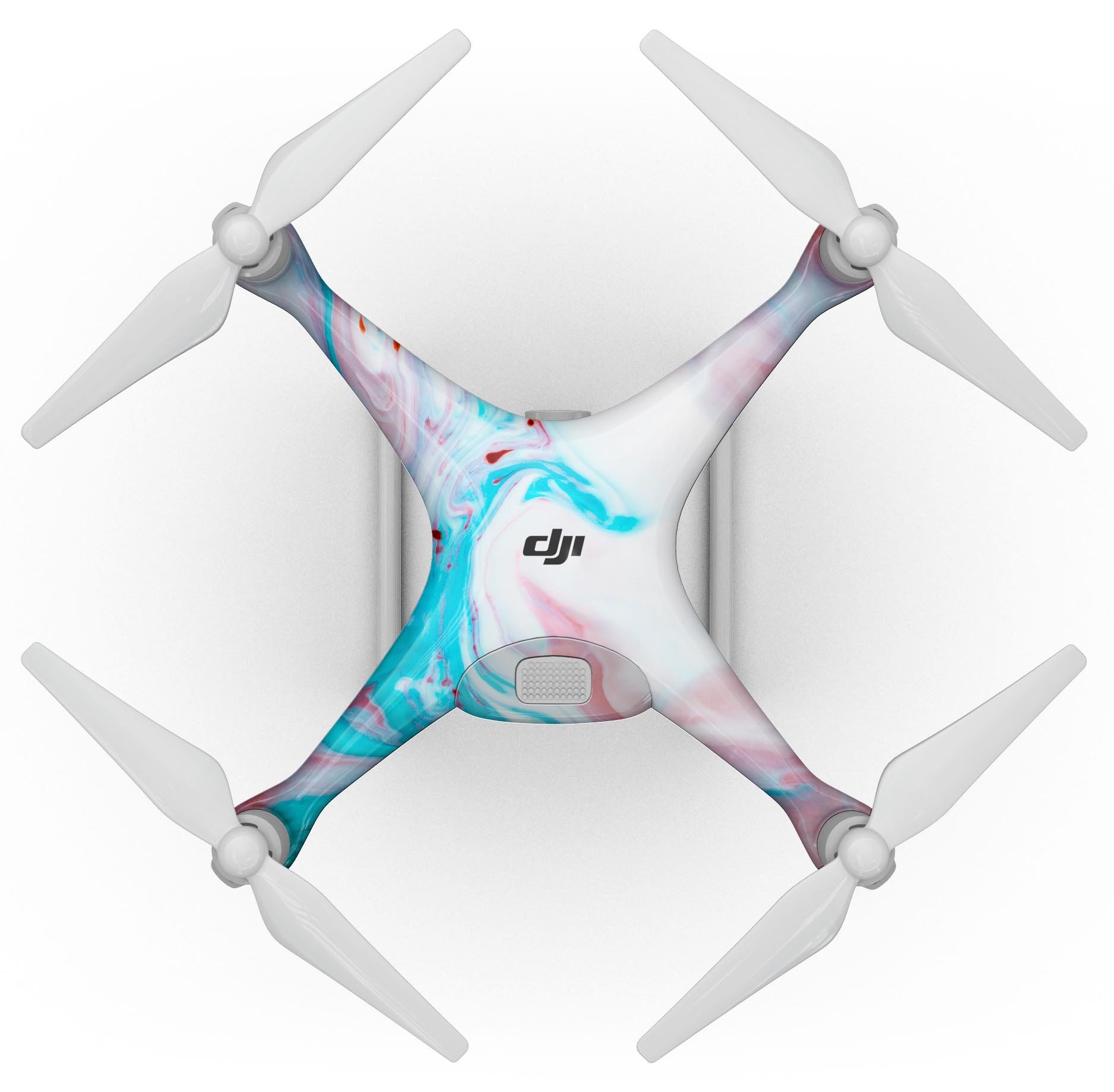 Design Skinz Design Skinz Marbleized Teal and Pink V2 Full-Body Wrap Decal Skin-Kit Compatible with The Drone DJI Mavic Air