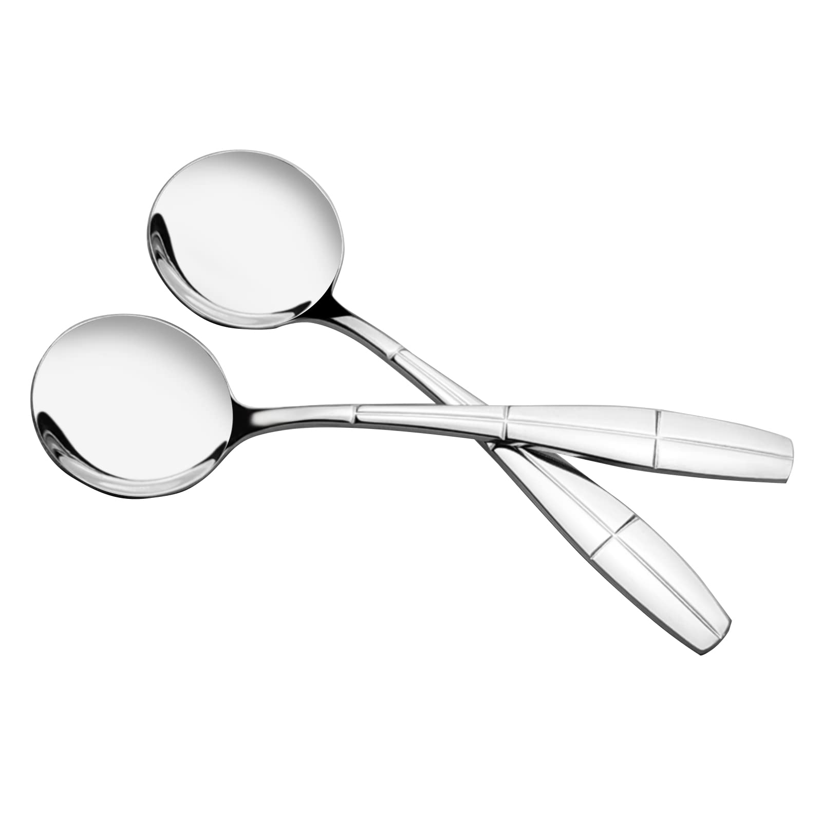 Begale 16-Piece Round Soup Spoon, Stainless Steel Bouillon Spoons