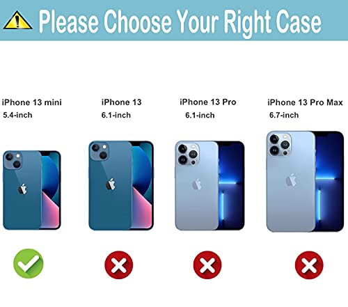 Christmas Case for iPhone 13 Mini,Gifun Hard PC+TPU Bumper Clear Protective Case Compatible with iPhone 13 Mini 5.4" 2021 - Christmas Tree and Snowman