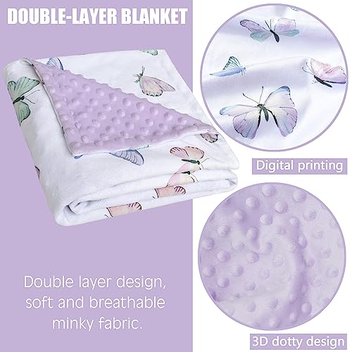 Baby Blankets for Boys Girls Soft Minky Blanket for Newborn Infant Toddler Used for Crib Stroller Nursery (Butterfly)
