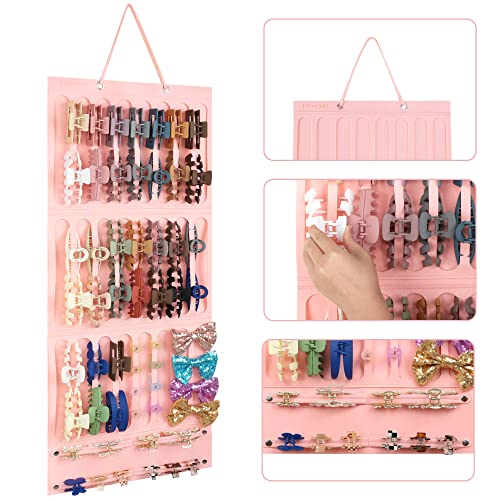 JOYMOMO Hanging Hair Claw Clips Holder Large Capacity Hair Clip Organizer Storage Display for Wall,Door,Closet(Without Claw Clips)