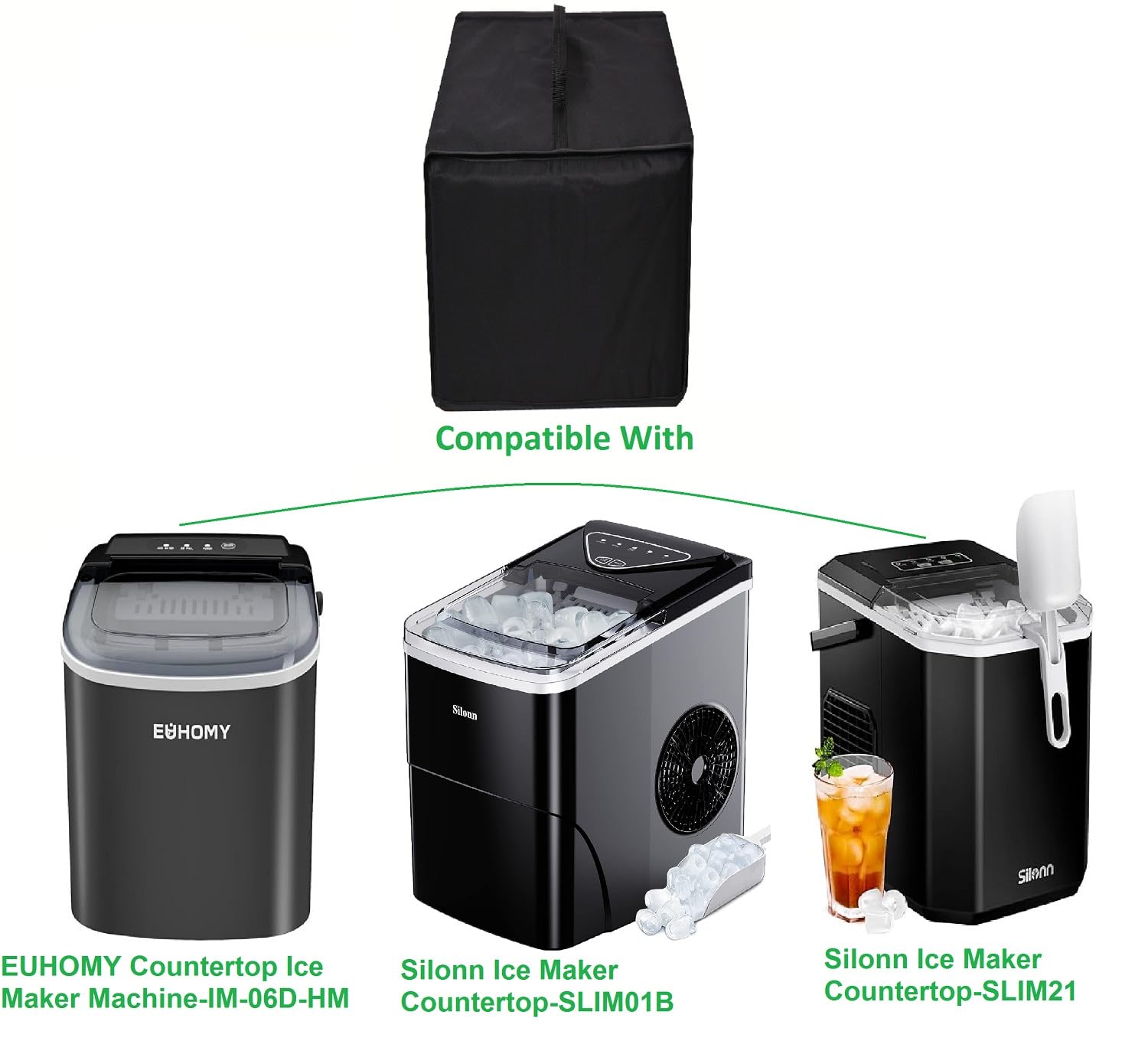AF-WAN Heavy Duty Heat-Resistant Waterproof Dust-Proof Cover for EUHOMY Countertop Ice Maker Machine-IM-06D-HM/Silonn Ice Maker Countertop-SLIM01B/SLIM21