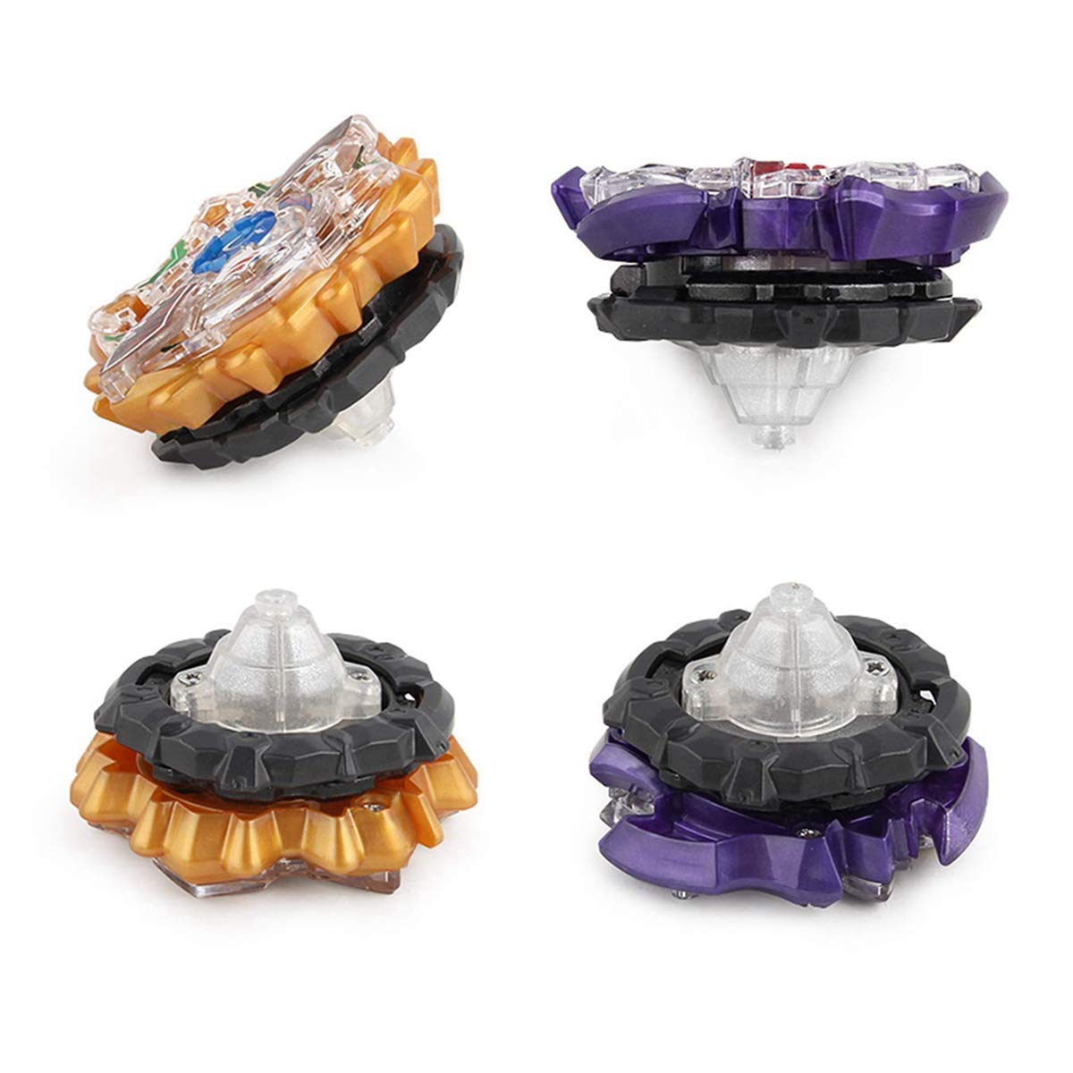 Bey Battle Burst Blades Evolution B-00 Booster Duo Eclipse Sun Moon Red Sparking Left & Right Launcher Handle Grip Starter Set Gaming Battling Top God Bay Lr launcher Buster Spinning Toy Gift for Boys