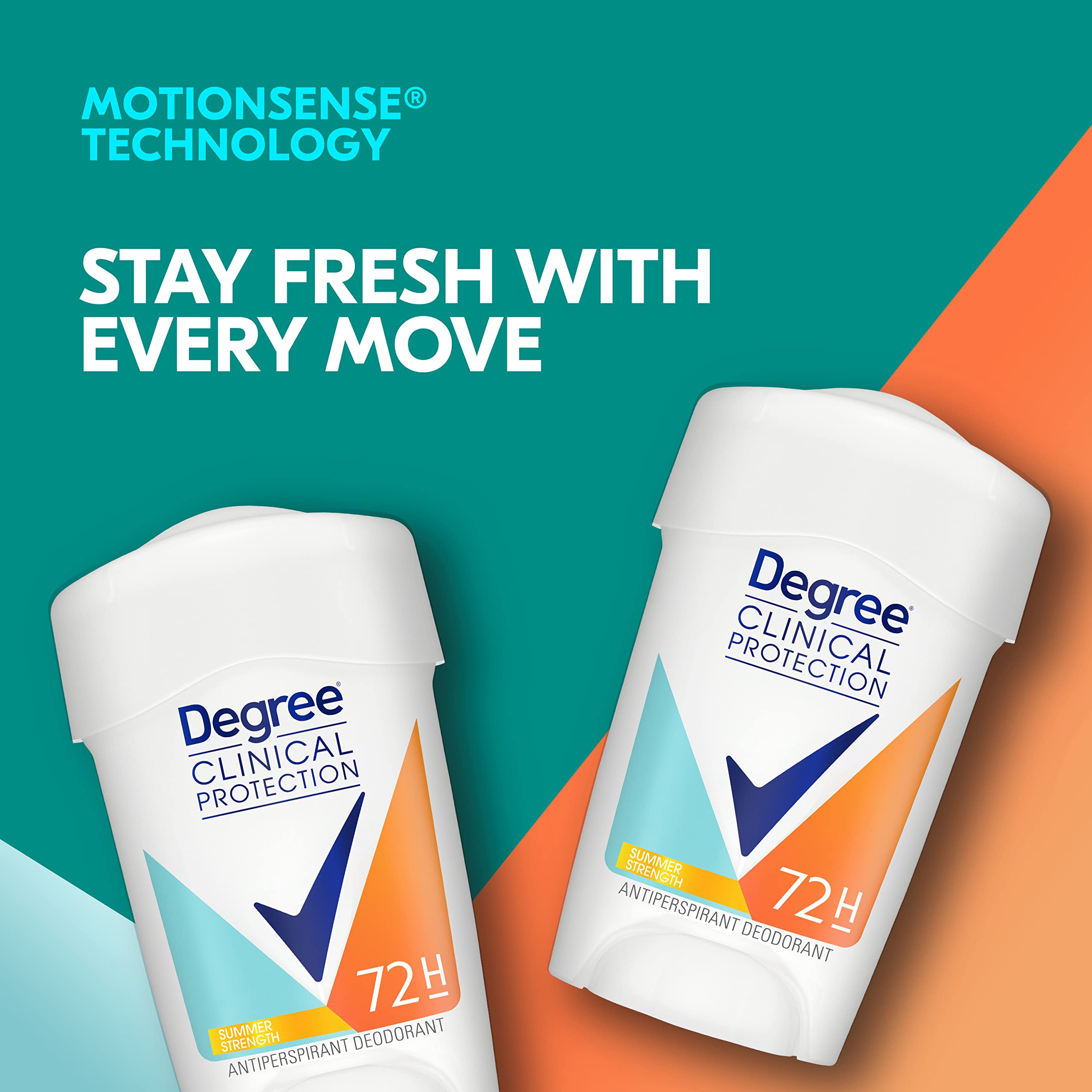 Degree Clinical Protection Antiperspirant Deodorant 72-Hour Sweat & Odor Protection Summer Strength Antiperspirant for Women 1.7 oz