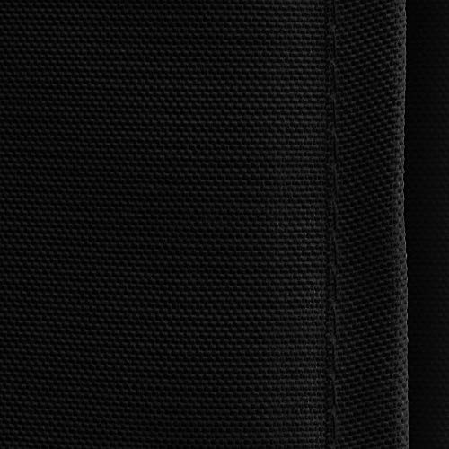 Lann's Linens - 4' Premium Fitted Tablecloth for 48" x 24" Rectangular Table - Wedding/Banquet/Trade Show - Polyester Cloth Fabric Cover - Black