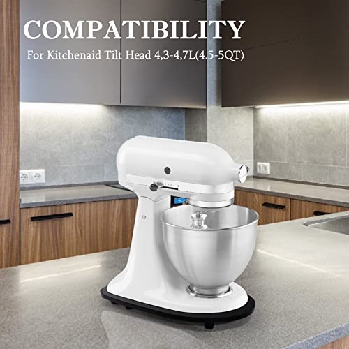 Acrylic Mixer Slider Compatible with Tilt Head Kitchen aid 4.5-5 Qt Tilt Head Stand Mixer - Kitchen Countertop Storage Mover Sliding Tray for Kitchen aid 4.5-5 Qt, Mixer Appliance Moving Caddy
