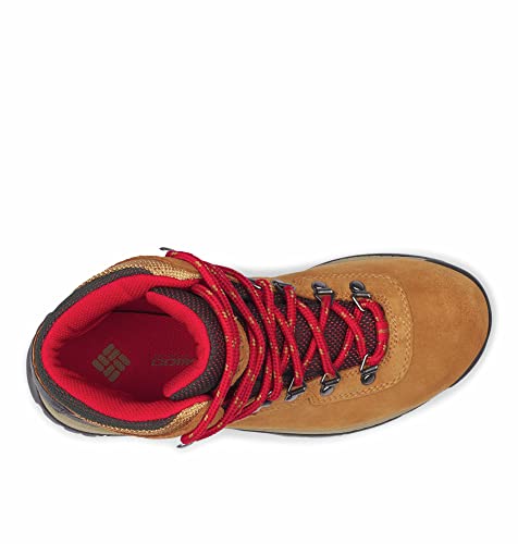 Columbia Women's Newton Ridge Plus Waterproof Amped, Elk/Mountain Red, 9