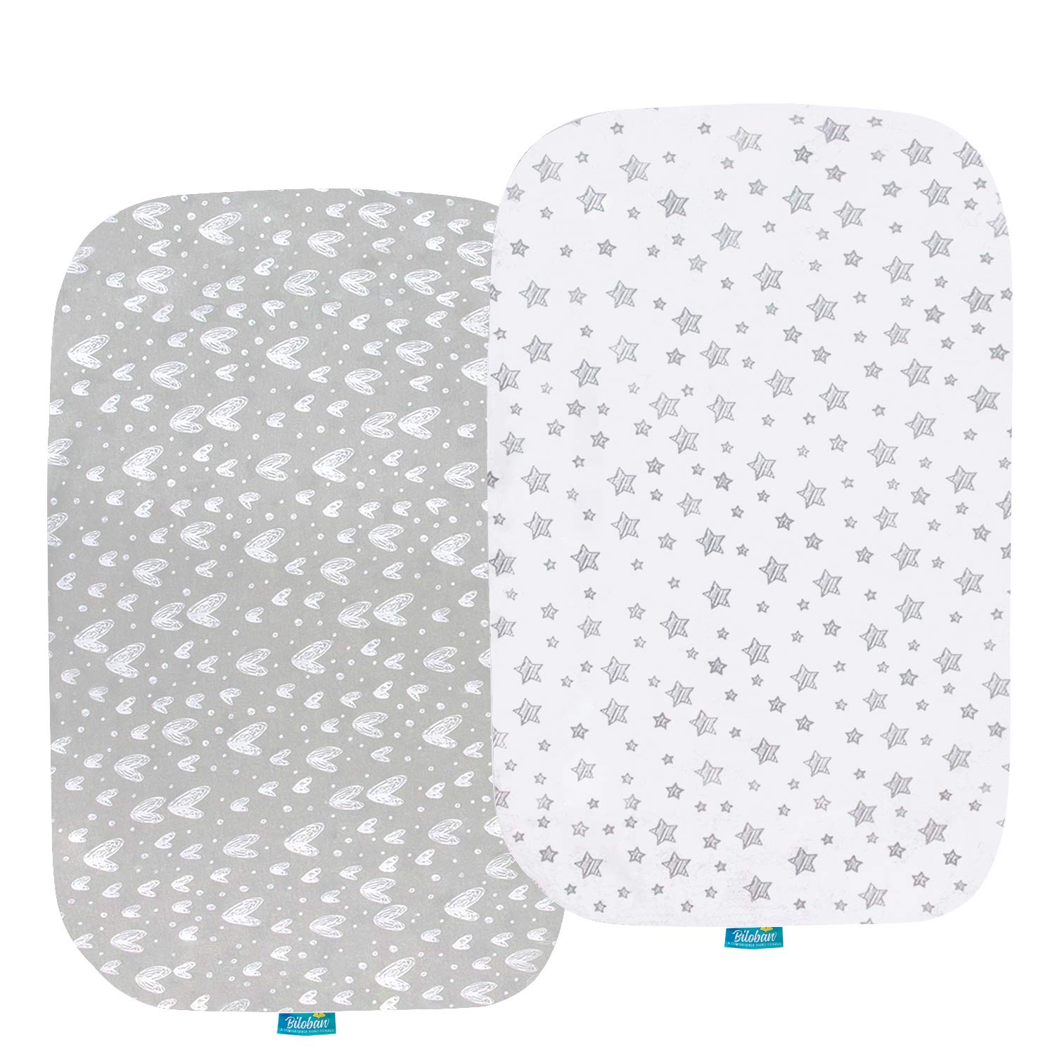 Bassinet Sheets & Nursing Pillow Cover Compatible with Boppy Pillow