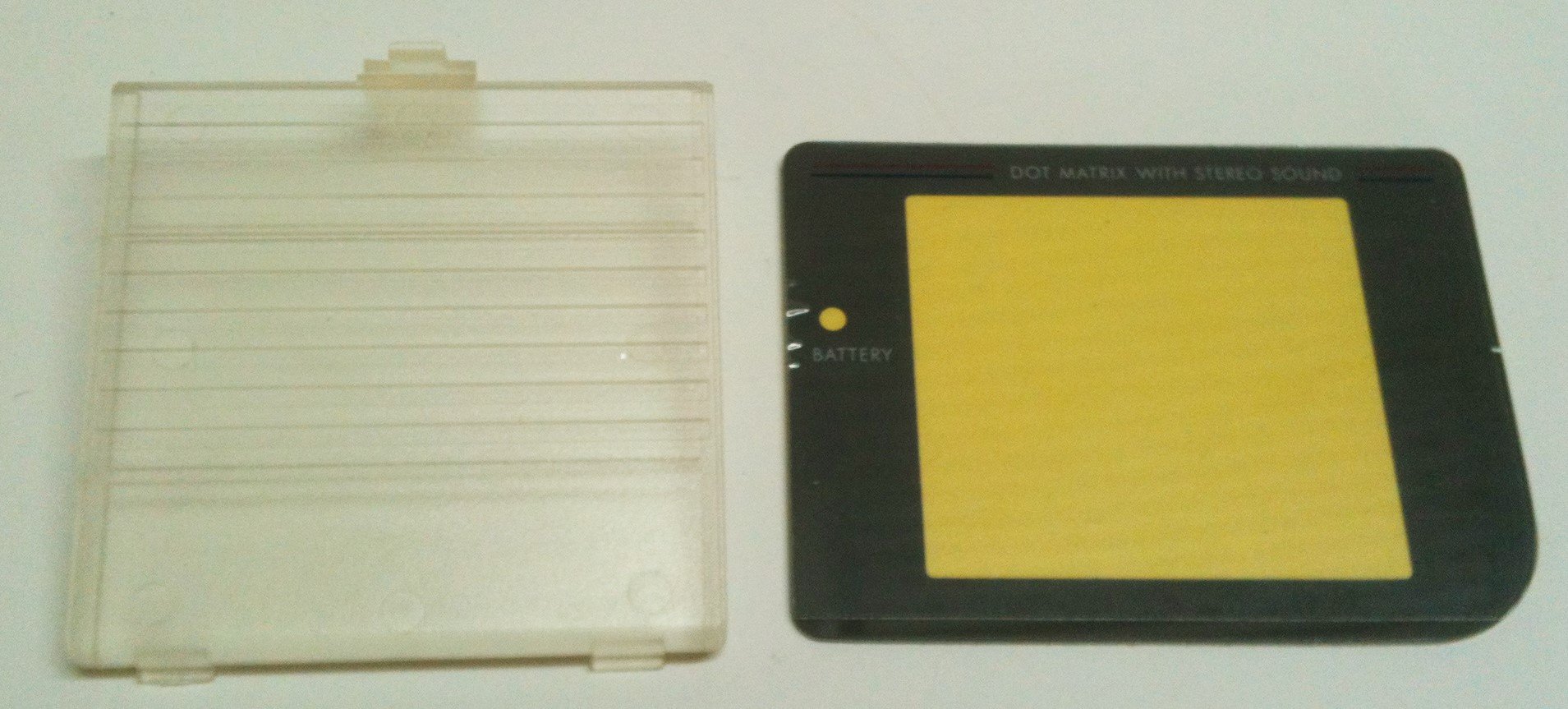 Clear Game Boy Original Replacement Battery Cover + Screen