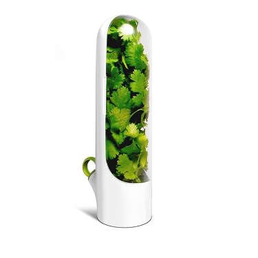 KaiZay Herb Saver fridge organizers and storage fruit containers for herbs container refrigerator produce vegetable cilantro professional kitchen gadgets jars fresh parsley asparagus basil thyme