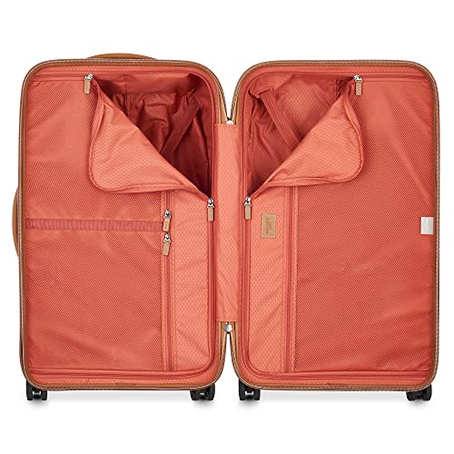 DELSEY Paris Chatelet Hardside 2.0 Luggage with Spinner Wheels, Chocolate Brown, Checked-26 Inch Trunk