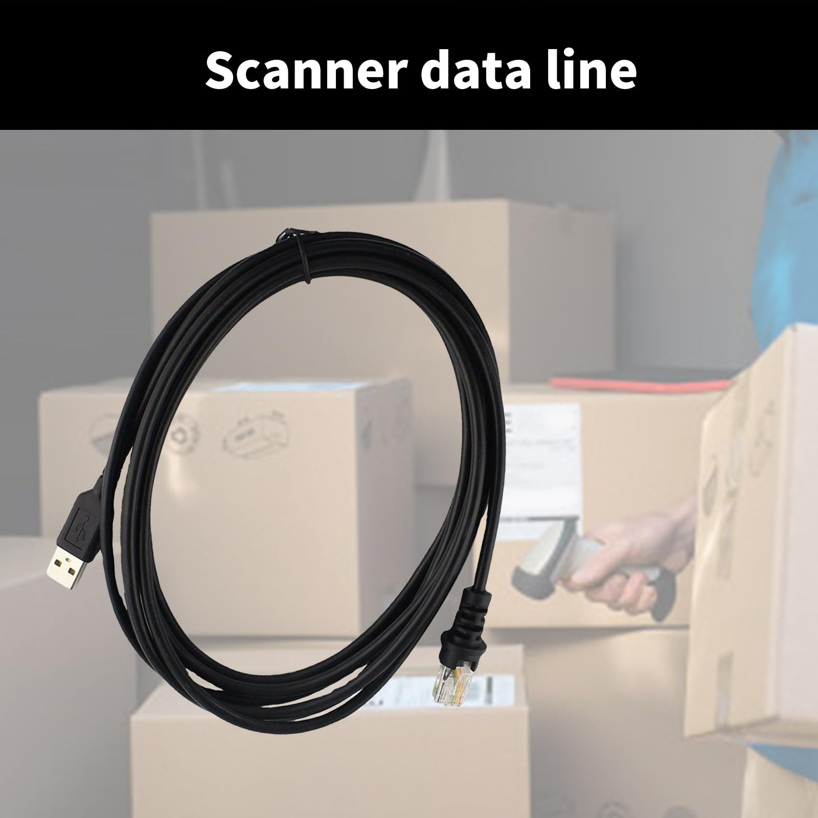 Eowluu USB Scanner Wire 2M for MS5145 MS9540 MS7120 MS9590 MS1690 Models Scanners Multiple Model Compatible