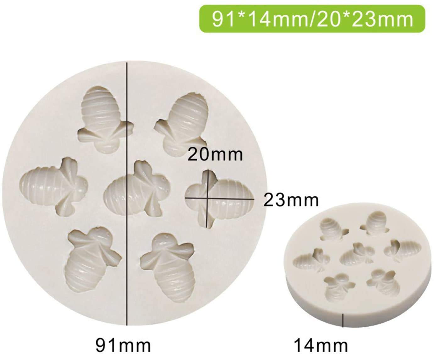7 Cavity Bumble Bee Silicone Mold for Chocolate, DIY Soap Mould,3D Bee Day Beehive Honeycomb, Mold for Cupcake Cake Topper Decoration Fondant Mold Ice Cube Desserts Candy