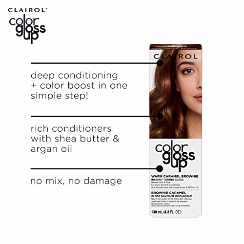 Clairol Color Gloss Up Temporary Hair Dye, Warm Caramel Brownie Hair Color, Pack of 1