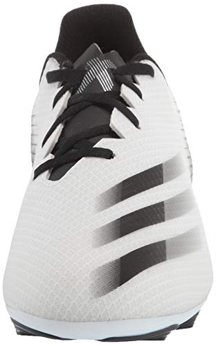 adidas Men's X GHOSTED.4 Soccer Shoe, White/Black/Silver, 9