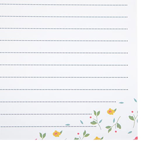 Juvale 6 Pack Floral Magnetic Notepads for Refrigerator, Grocery List, To Do List, with Ribbon Bows, 60 Sheets Each (4 x 8 In)