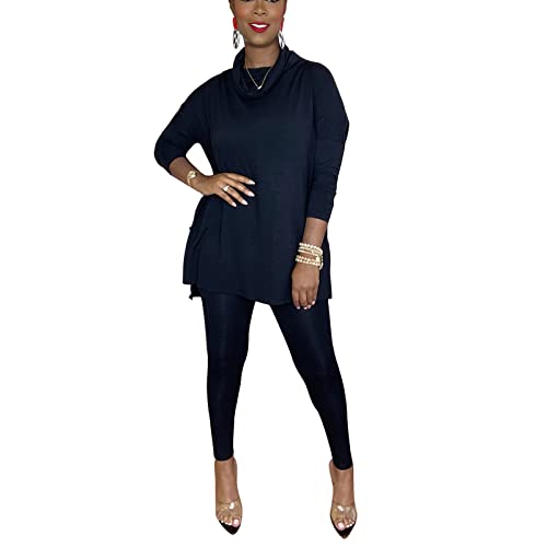 Adogirl Womens Winter Split 2 Piece Set Tracksuits Outfits Sweatsuit Long Sleeve + Skinny Long Pants
