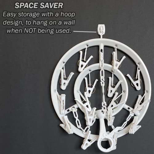 Evelots Clip Drying Hanger-Sock/Bra/Towel/Underwear-Foldable-16 Clips