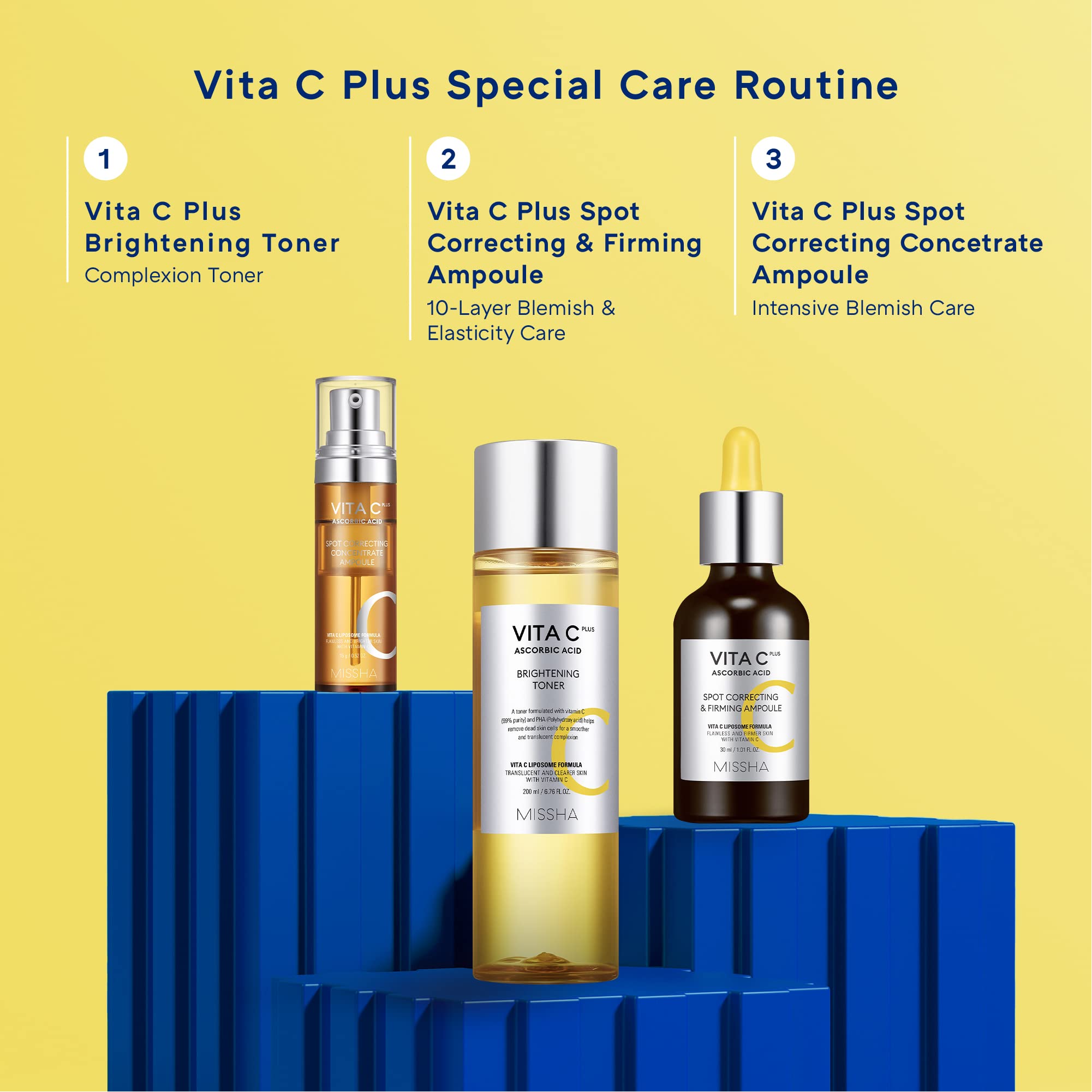 MISSHA Vita C Plus Facial Toner with high Adherence 25% Vitamin C liposome Formula 200ml