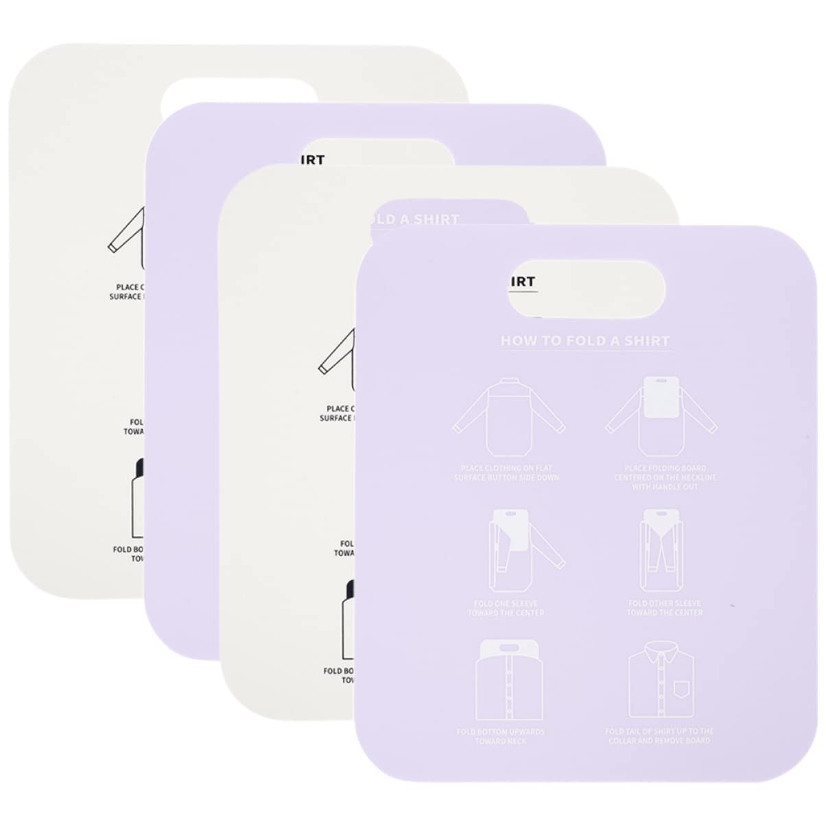 Cabilock 4pcs Shirt Folding Board Creative Lazy Foldable Plates Shirts Laundry Organizer Travel Home Shirt Folder Helper