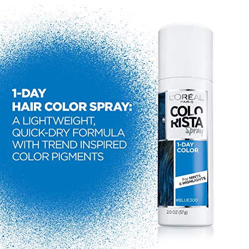 L’Oréal Paris Colorista 1-Day Washable Temporary Hair Color Spray, Blue, 2 Ounces