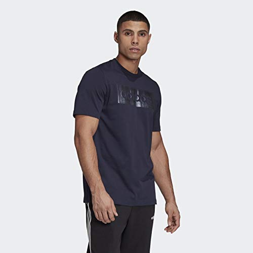 adidas mens Color Shift Logo Tee Ink Medium