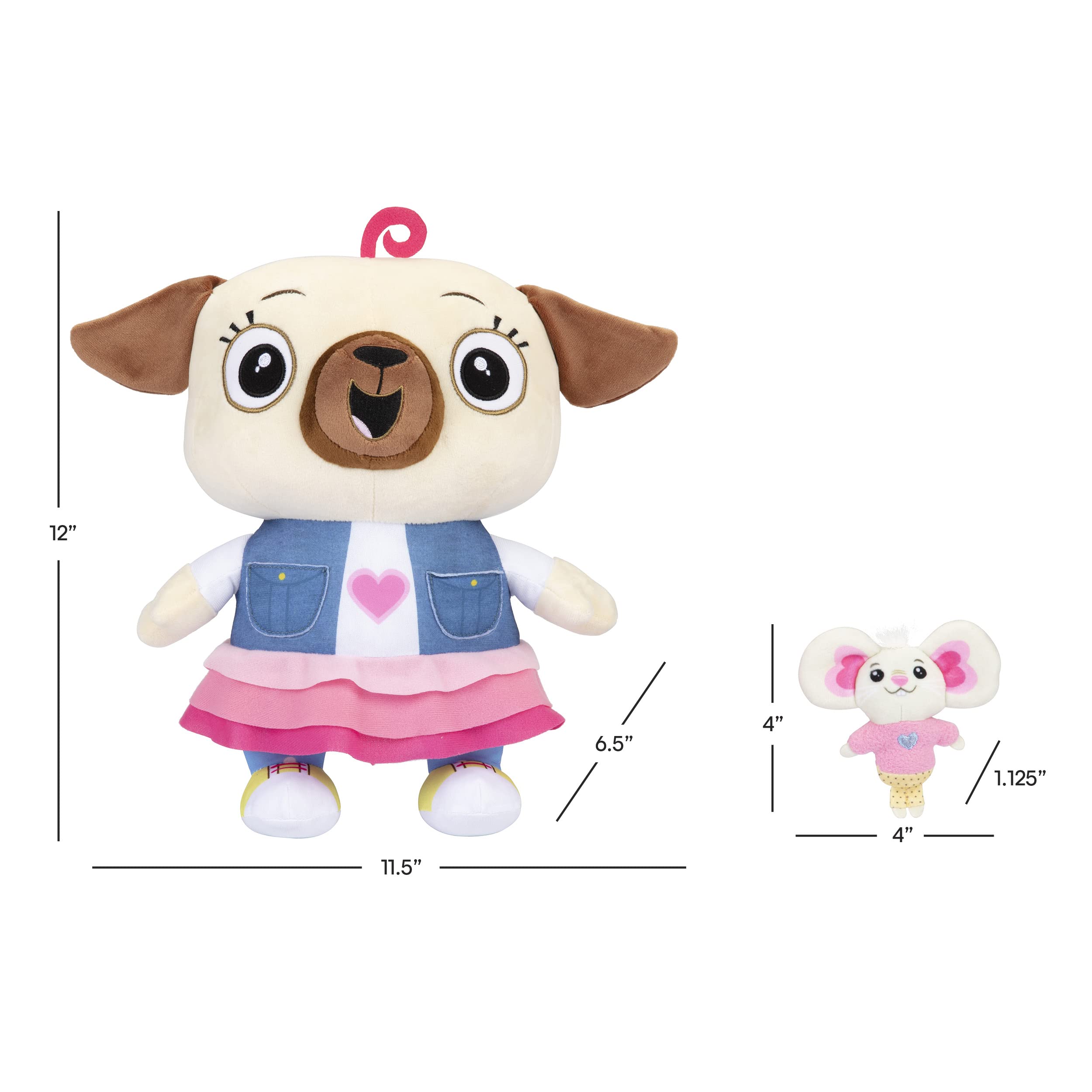 Chip and Potato ZERONIC Jumbo Plush Toy, Official Licensed Stuffed Animal 12 Inch Chip with Her 4 Inch Removable Potato Pal!
