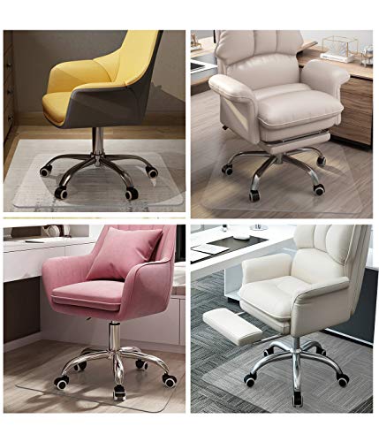 Office Desk Chair Mat for Hard Wood Floor Thick PVC Matte 48" x 36",Transparent Sturdy Chair Mat
