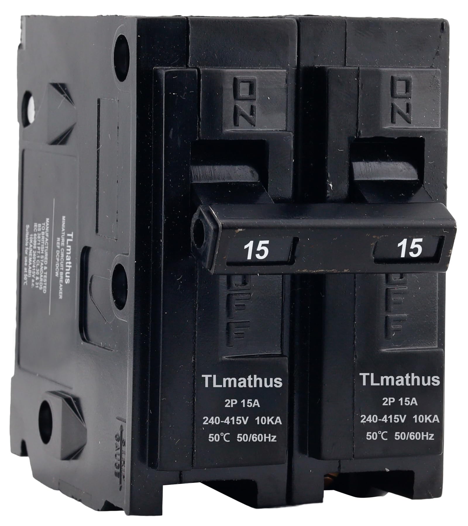 6 Amp 2 Pole Type QP Circuit Breaker Plug-in Mount Standard Miniature Circuit Breaker, Thermal Magnetic Protection, Fit for Siemens Type 'EQ, EQL, SEQ, EQG, PL and ES Series loadcentres(2P 6A)