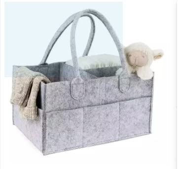 Everyday Baby Diaper Caddy organizer -Thick Heavy Duty Portable Nursery Storage Bin and Car Caddy Organizer - Felt Baby Diaper Bag for Storage with Handle –New Born Essentials Baby Gifts