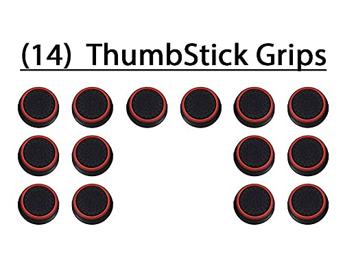 7 Pairs 14 Pcs Silicone Cap Joystick Thumb Grip Protect Cover for Ps3 Ps4 Ps5 Xbox 360 Xbox One Xbox Series X Wii U NSwitch Pro Controllers Game Controllers