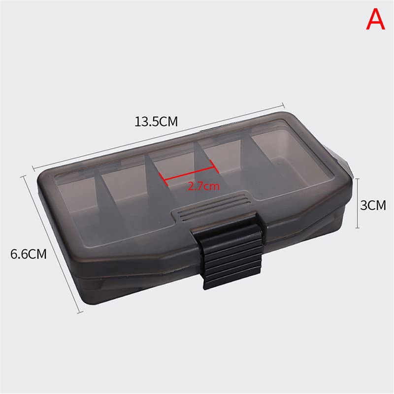 5 Grids Compartments Organizer Bait Box Fishing Box Accessories Storage Box Fishing Tackle Fish Hook Box Plastic Box
