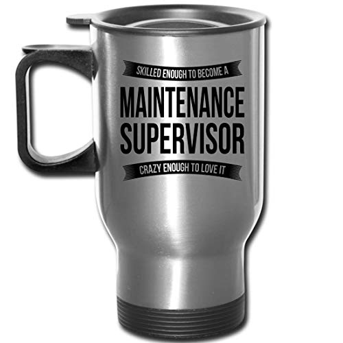 Shirt Luv Maintenance Supervisor Travel Mug Gifts - Funny Appreciation Thank You For Men Women New Job 14 oz Mug Silver