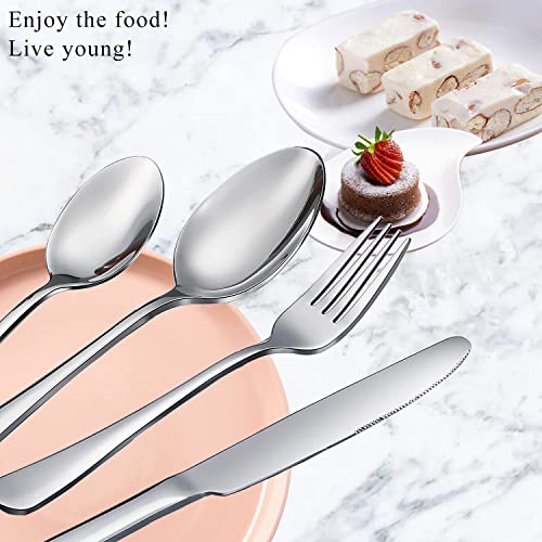 Forks,Set of 6 Top Food Grade Stainless Steel Forks Silverware Set, Dinner Forks, Flatware Forks,Cutlery Forks,8 Inches, Mirror Polished & Dishwasher Safe, New Apartment Essentials