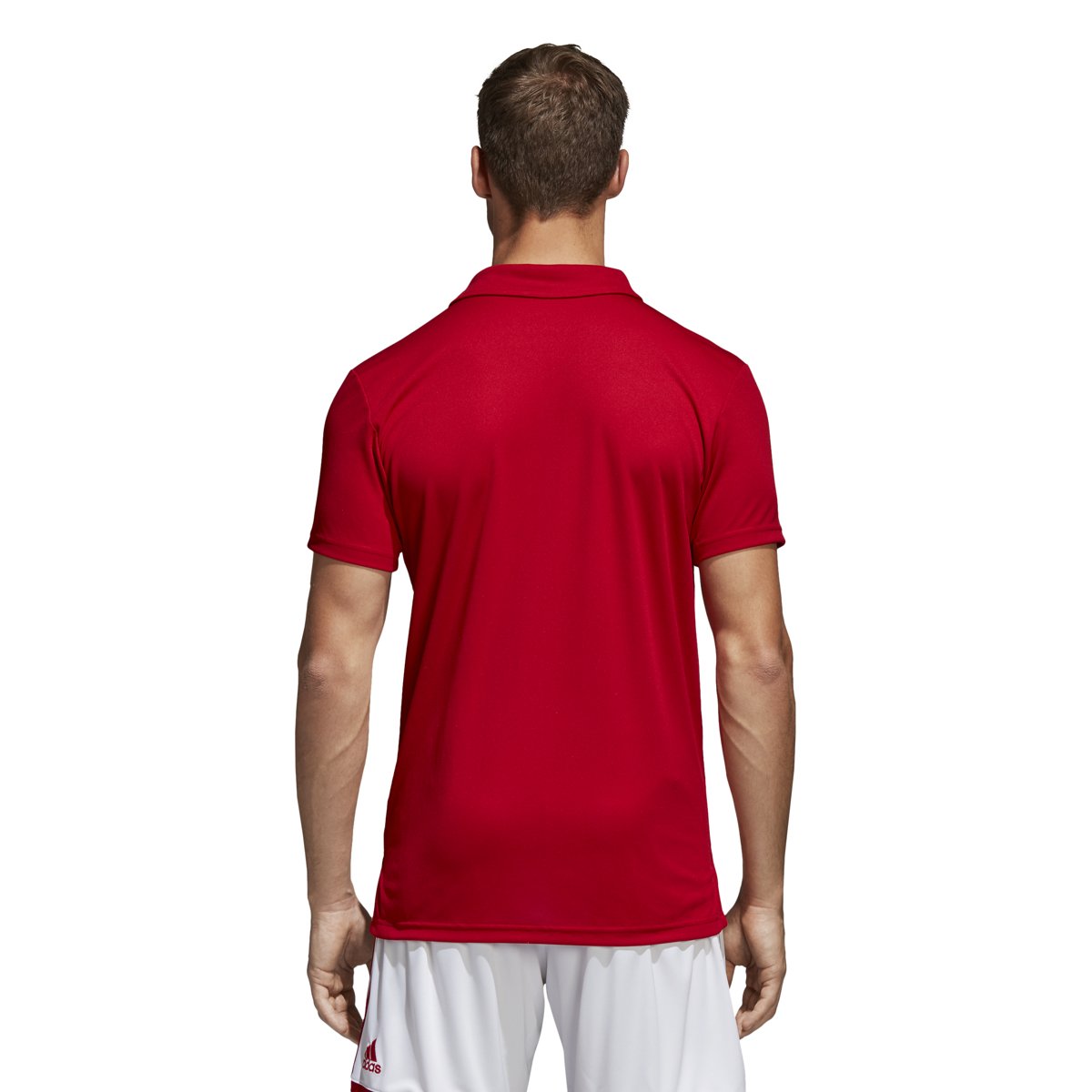 adidas Men's Core 18 Climalite Soccer Polo Shirt, Black/White, Large