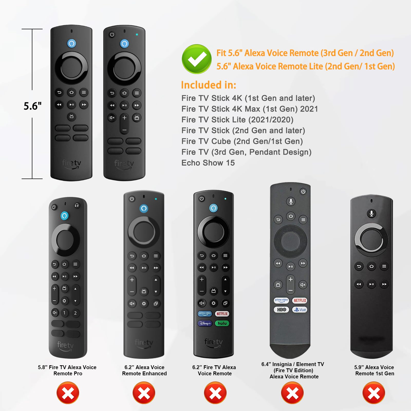 CaseBot Remote Case for Fire TV Stick 4K/Fire TV Stick 4K Max (1st Gen)/Fire TV Stick (3rd Gen)/Fire TV Stick Lite - Anti-Slip Silicone Cover for Alexa Voice Remote (2nd Gen and 3rd Gen), Green-Glow