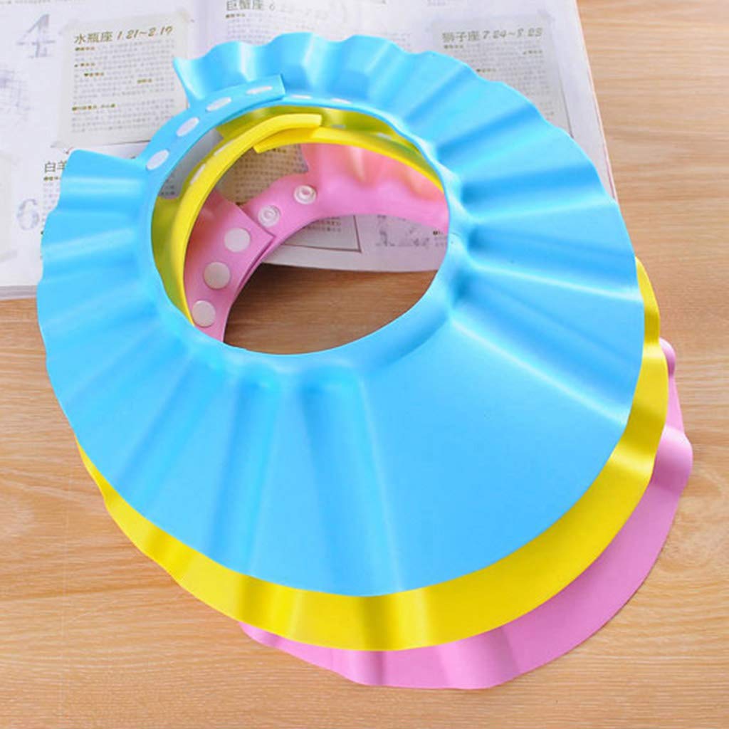 RingBuu Bathing Cap - Children Baby Kids Waterproof Bathing Cap Shampoo Shower Protect Hat Soft Adjustable Visor Hat for Toddler, Baby, Kids, Children