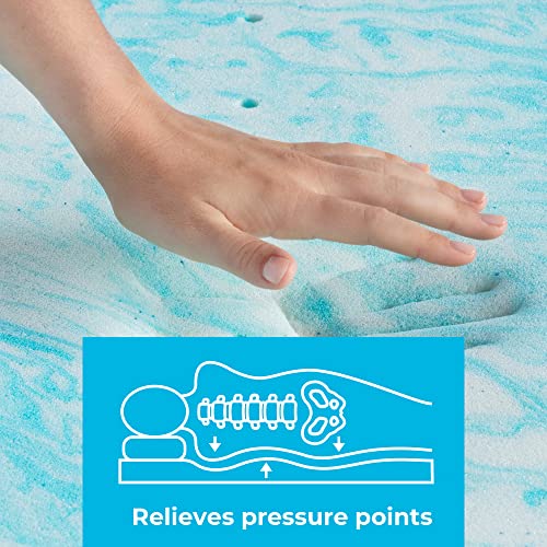Linenspa 4 Inch Gel Swirl Memory Foam Topper - Queen