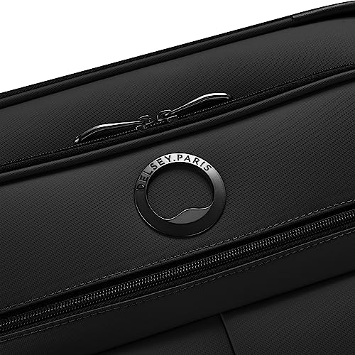 DELSEY Paris Sky Lite Softside Expandable Luggage with Spinner Wheels, Black, Checked-Large 28 Inch