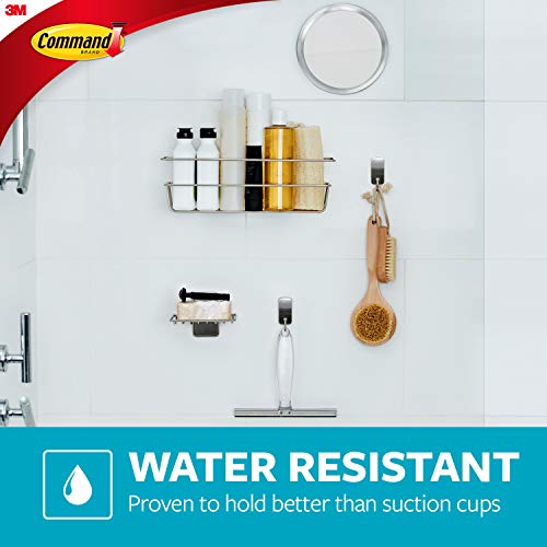 Command Wall and Cabinet Organizer, Satin Nickel, 1-Organizer, 4-Water-Resistant Strips, Organize Damage-Free