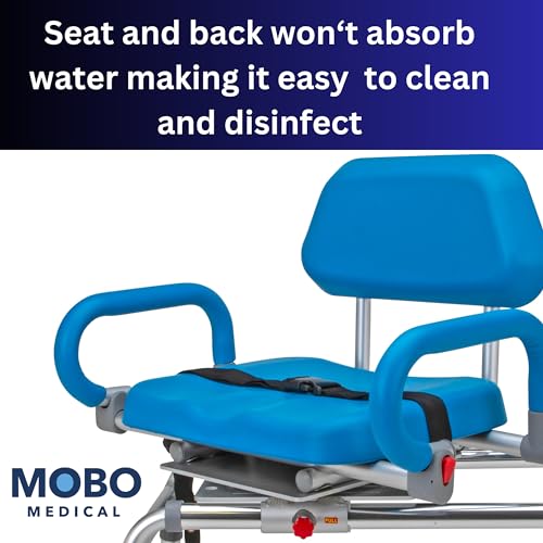 Premium Sliding Shower Swivel Seat Chair (2024 Update), Tub Transfer Bench, 330 Lb Capacity, with Updated Pull Knob and Pivoting Arms, Inside Shower and Tubs, for Handicap & Seniors