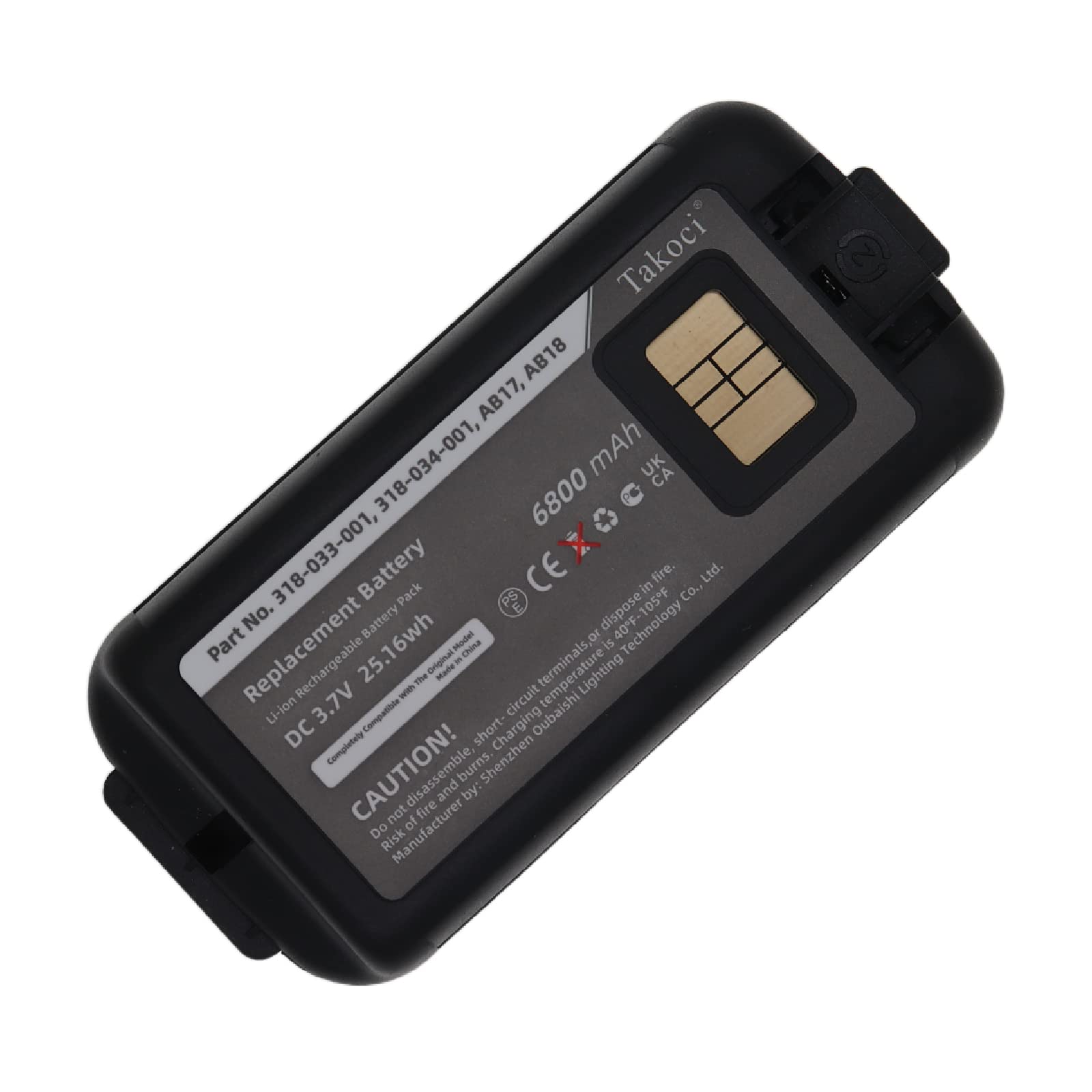 Youejoeq 6800mAh 318-034-001 AB17 AB18 Battery Replacement for Honeywell Intermec CK3 CK3X CK3A CK3C CK3C1 CK3N CK3N1 CK3R EDA60K/EDA61K Barcode Scanner