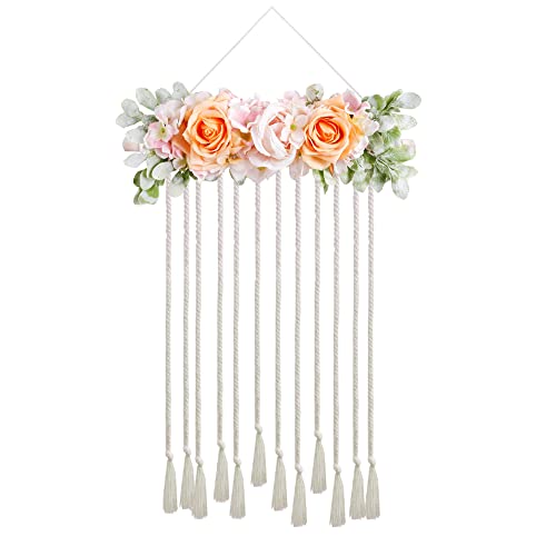 DELEBAO Headband Holder Hair Bows Organizer for Girls, Bow Holder Hair Clips Hair Accessories Organizer Storage Wall Hanging Decor for Baby Nursery Toddler Girls Room