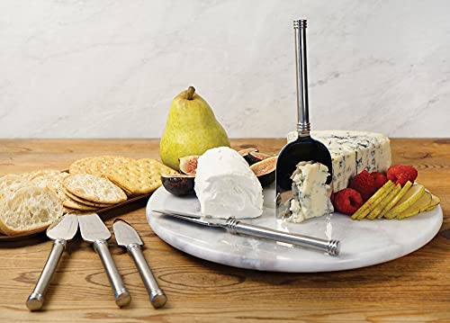 RSVP International EnduranceĀ® Stainless Steel Cheese Knives, Set of 5 | Five Different Blades | Cut & Serve Cheeses in Style | Great for Parties, Events, or Home Use | Dishwasher Safe