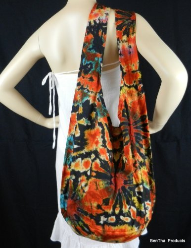 BenThai Products BTP! Tie Dye Sling Crossbody Shoulder Bag Purse Hippie Boho Triple Firework VB2