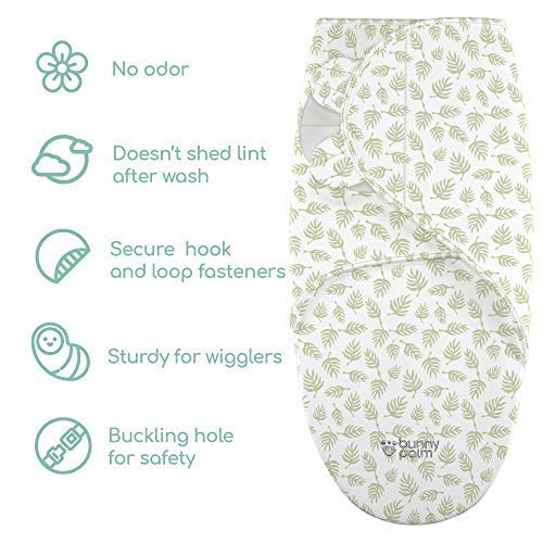 Swaddle Blanket for Baby, Newborn Boy or Girl Adjustable Sleepsack, Unisex, Organic Cotton Swaddle Wrap Set 3 Bags in Pack for Infant, Soft Blankets with Baby Hat