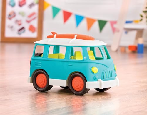 Battat- Wonder Wheels - Blue Toy Camper Van β Toy Rv For Kids, Toddlers β Realistic Details- Recyclable Materials- Camper Van- 1 Year +