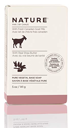 Nature by Canus Bar Soap With Fresh Canadian Goat Milk Vitamin A, B3, Potassium, Zinc and Selenium, Shea Butter, 5 Ounce (Pack of 24)